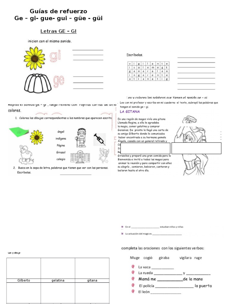 Letras Ge Gi Gue Gui Güe Güi | PDF | Business | Informática y ...