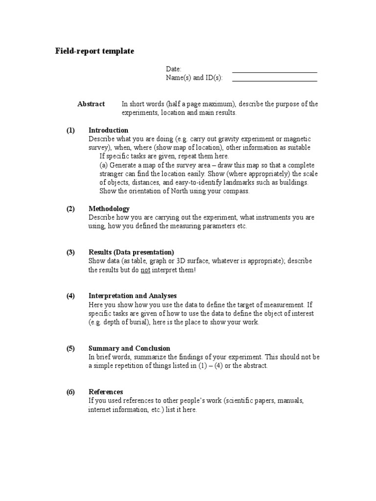 Field Report | PDF