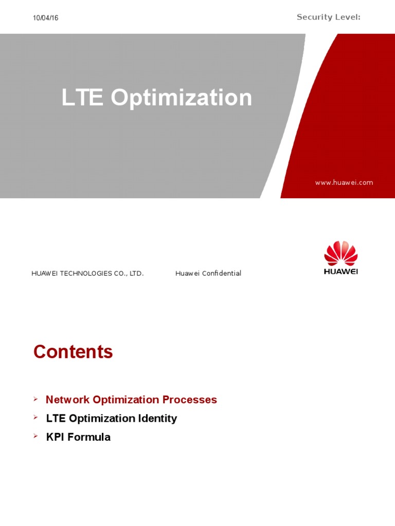 LTE Optimization | PDF | Orthogonal Frequency Division Multiplexing | Lte (Telecommunication)