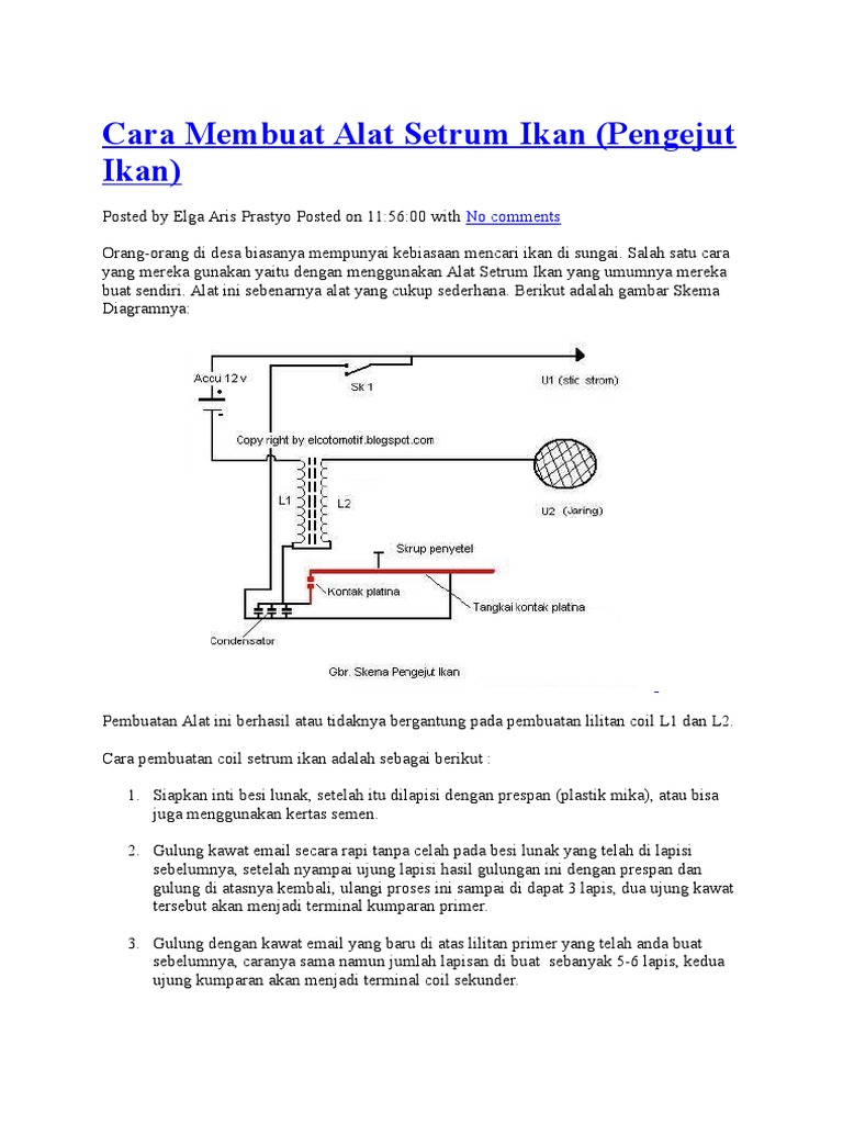 Cara Membuat Alat Setrum Ikan | PDF