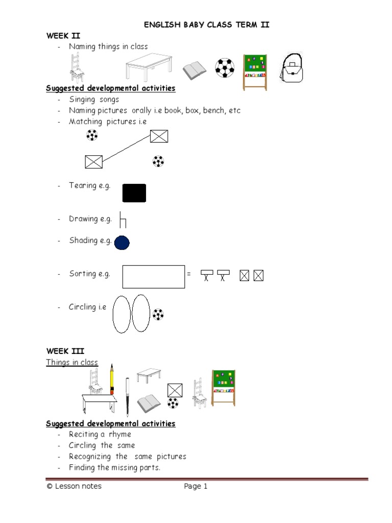 English Baby Class Term II | PDF