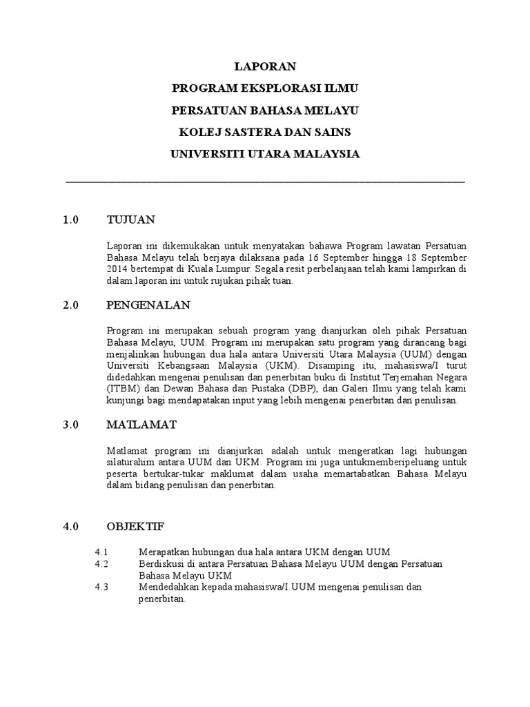 Laporan Lawatan | PDF