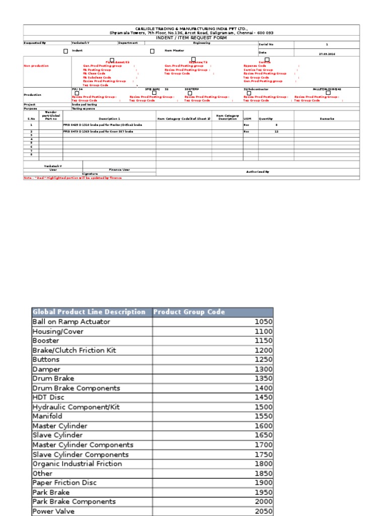 Indent / Item Request Form | PDF | Business | Computers
