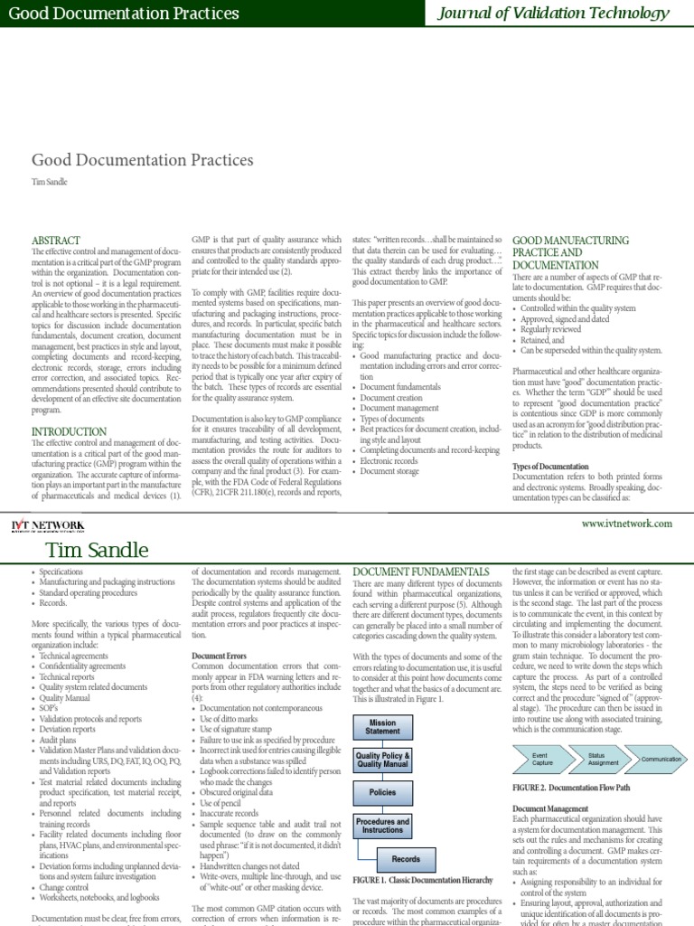 2_Good_Documentation_Practices_0.pdf | Verification And Validation ...