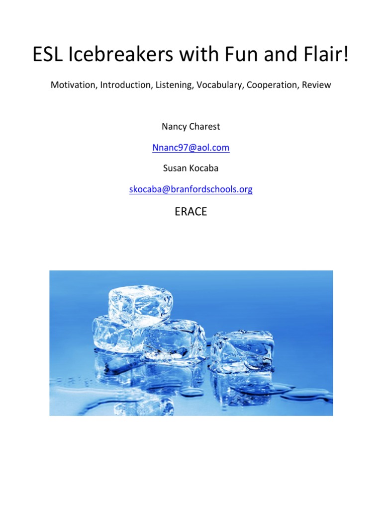 ESL Icebreakers | PDF | Question | English As A Second Or Foreign Language