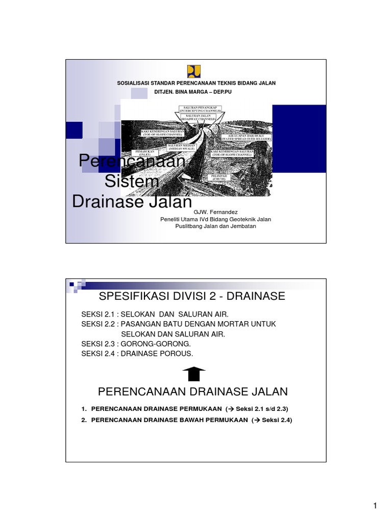 Perencanaan Drainase Jalan PDF | PDF