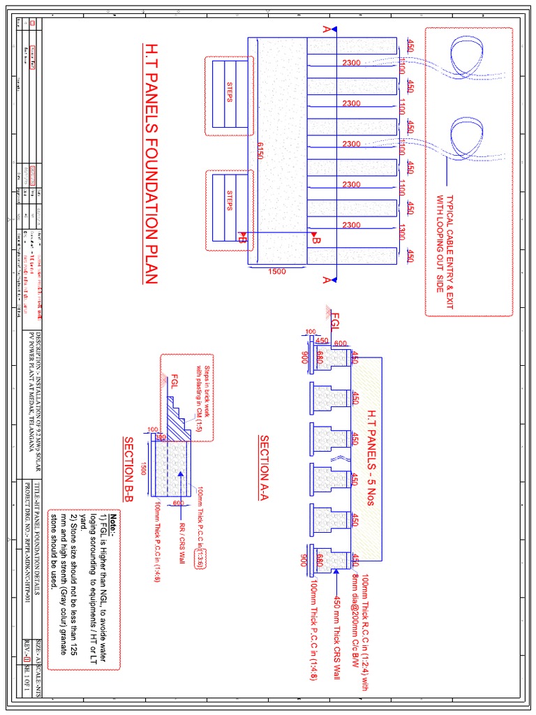 HT Panel Foundation Drawing - r1 | PDF
