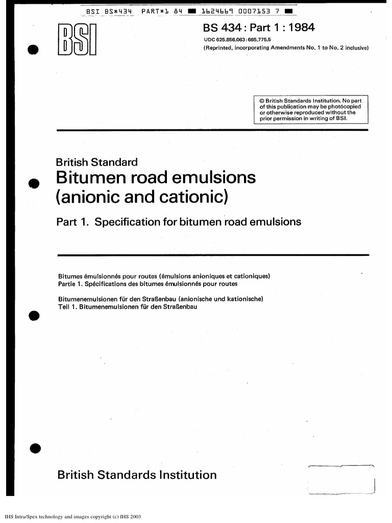 BS 434 Part 1 PDF | PDF
