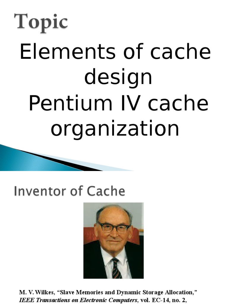 Elements of Cache Design Pentium IV Cache Organization | PDF | Cpu Cache | Computer Data Storage