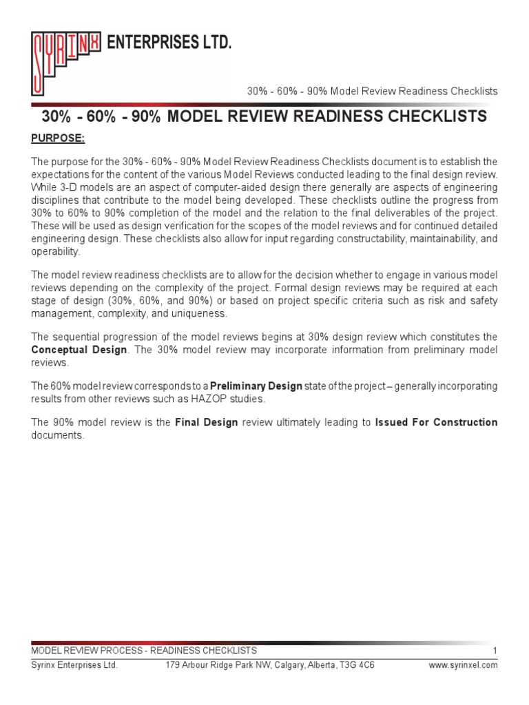 Model Review Process X5axp5bs | PDF | Engineering Design Process ...