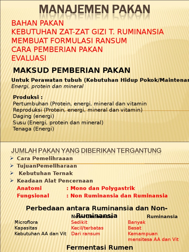 Manajemen Pakan | PDF