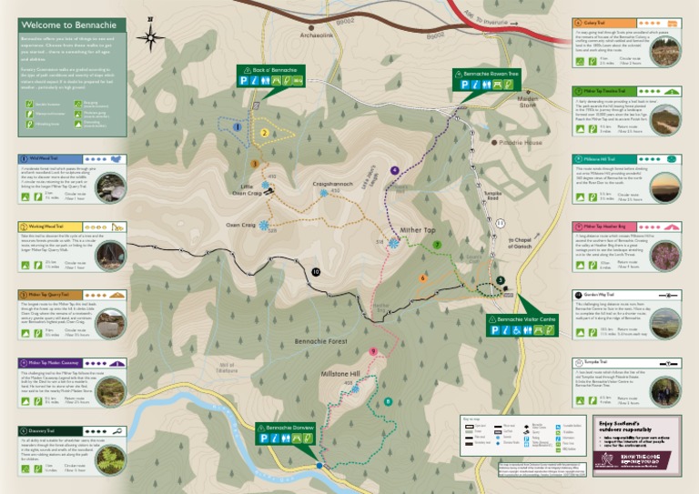 Bennachie Trails map.pdf | Trail | Transport