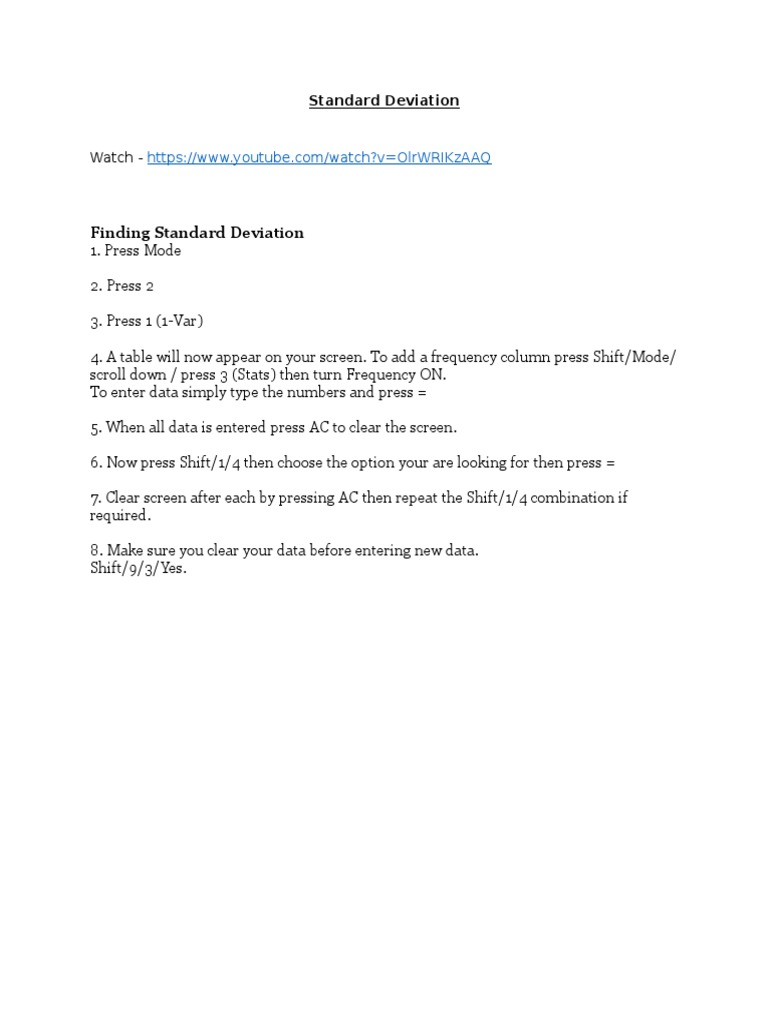 A Step-by-Step Guide to Calculating Standard Deviation on a Graphing ...