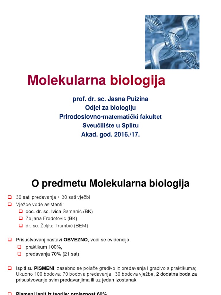 Molekularna Biologija | PDF