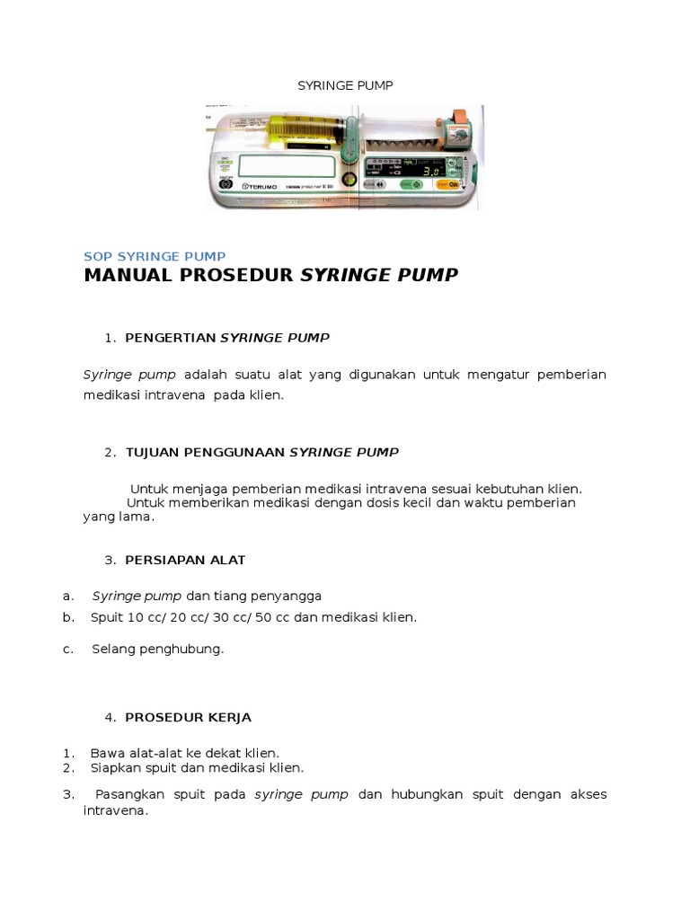 Syring Pump | PDF