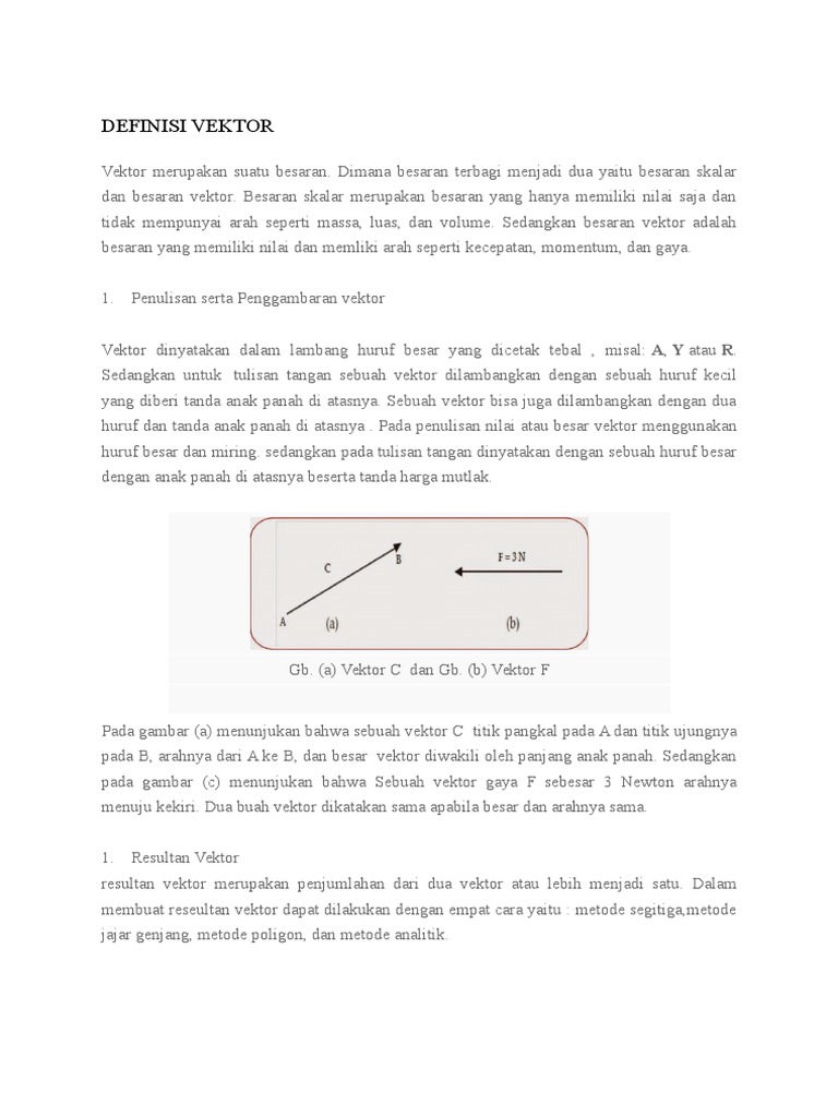 Definisi Vektor | PDF