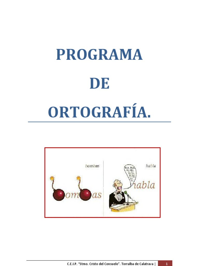Programa de Ortografía Escolar | PDF