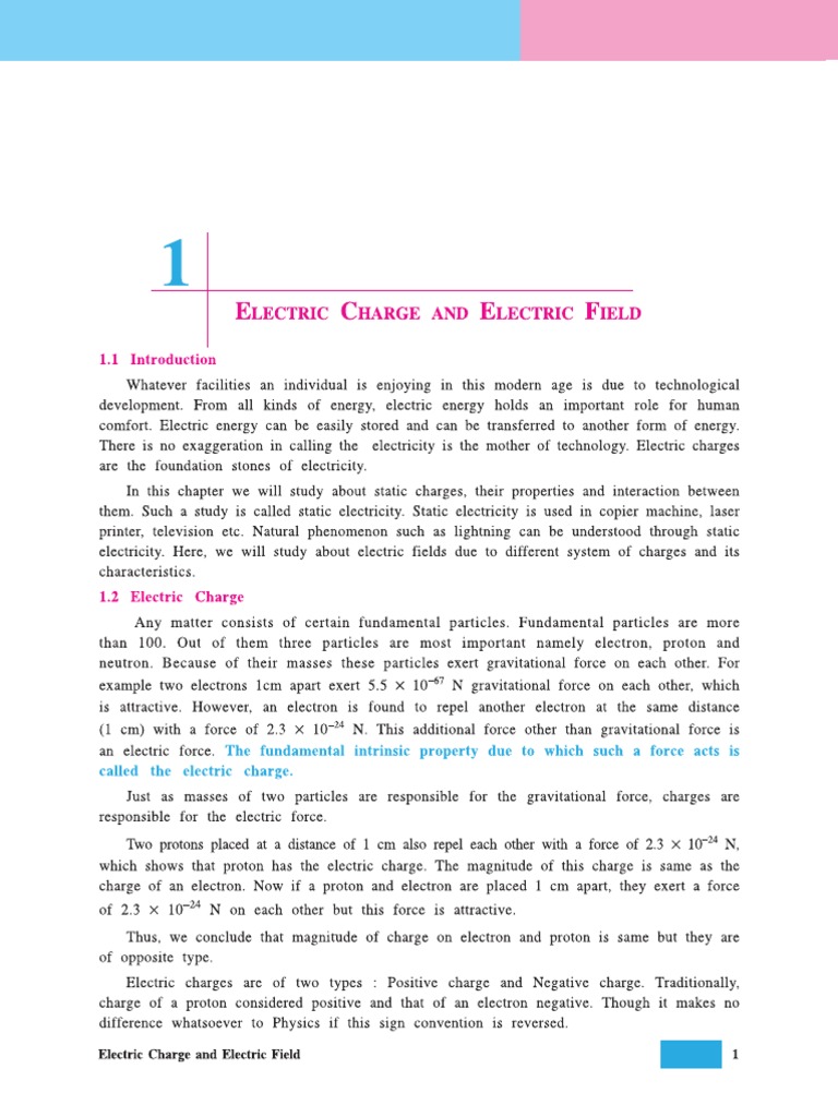 12 Physics Revision Book Chapter 1 | PDF
