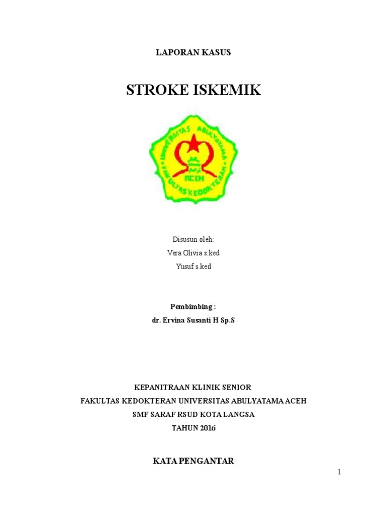 Laporan Kasus Stroke Iskemik | PDF