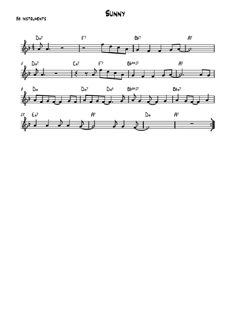 Sunny BB Instruments | PDF