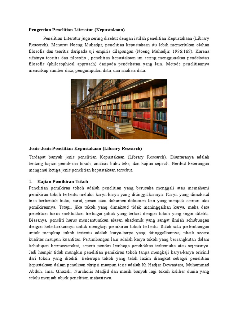 Metode Penelitian Kepustakaan 2 | PDF | Filsafat