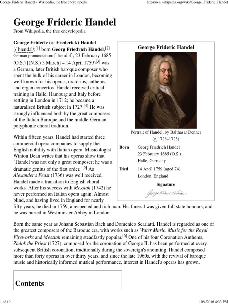 George Frideric Handel | PDF | George Frideric Handel | Variation (Music)