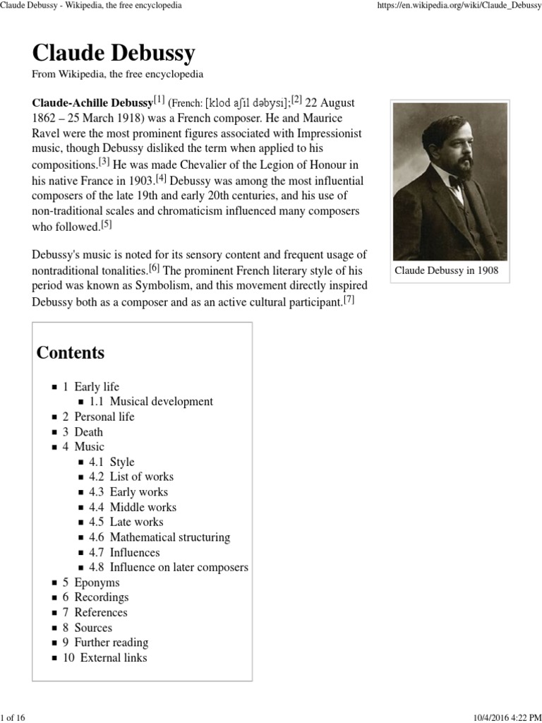 Claude Debussy | PDF | Claude Debussy | Musical Compositions