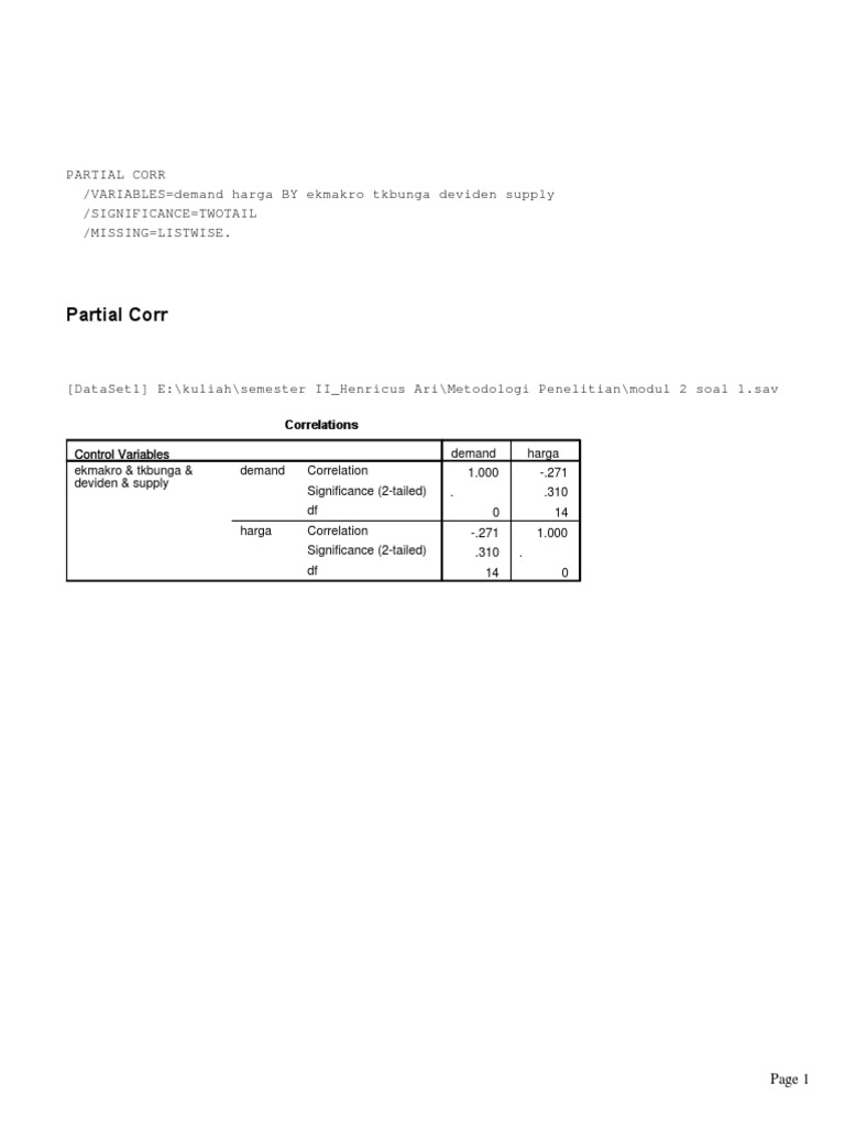 Spss | PDF | Multivariate Statistics | Statistical Analysis