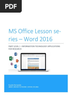 Microsoft Word For Beginners | PDF | Cursor (User Interface) | Microsoft Word