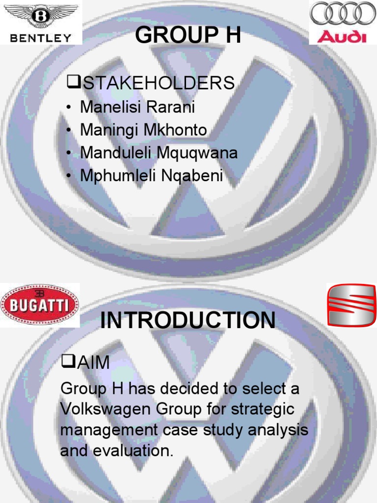 Strategic Management Presentation On VW (FINAL) | PDF | Volkswagen | Toyota