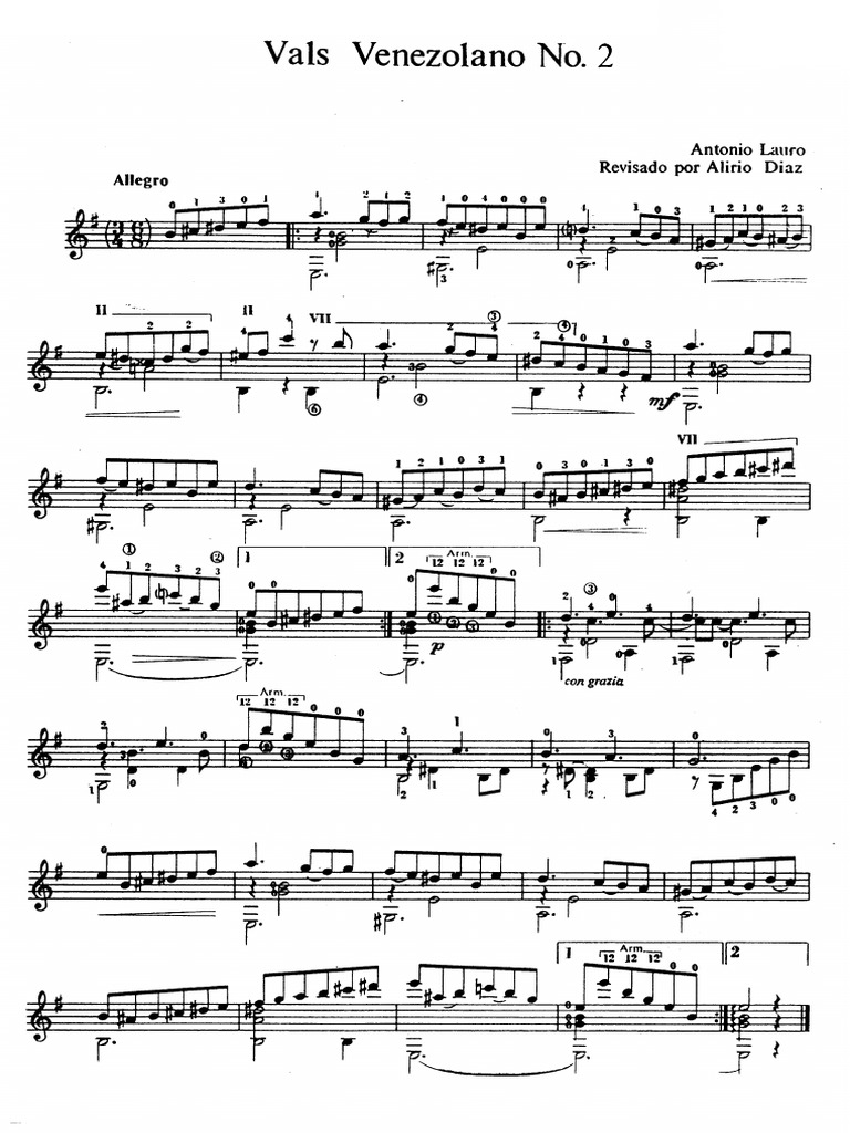 Vals Venezolano No.2 - Antonio Lauro | PDF
