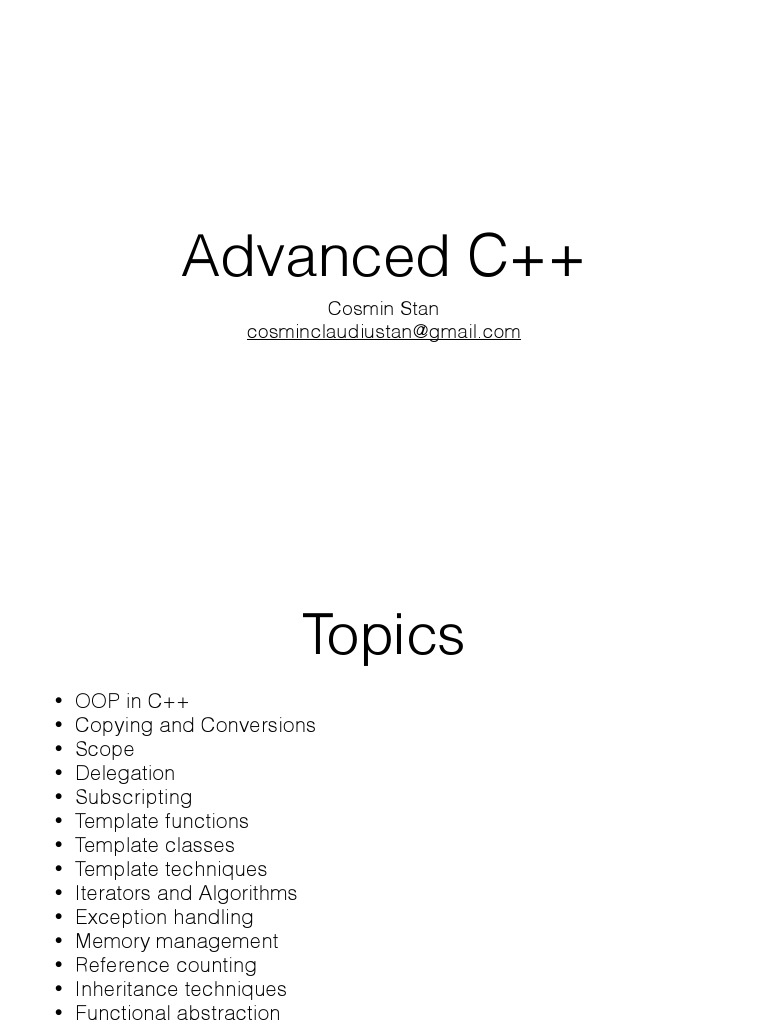Advanced C Pdf Pdf C Constructor Object Oriented Programming