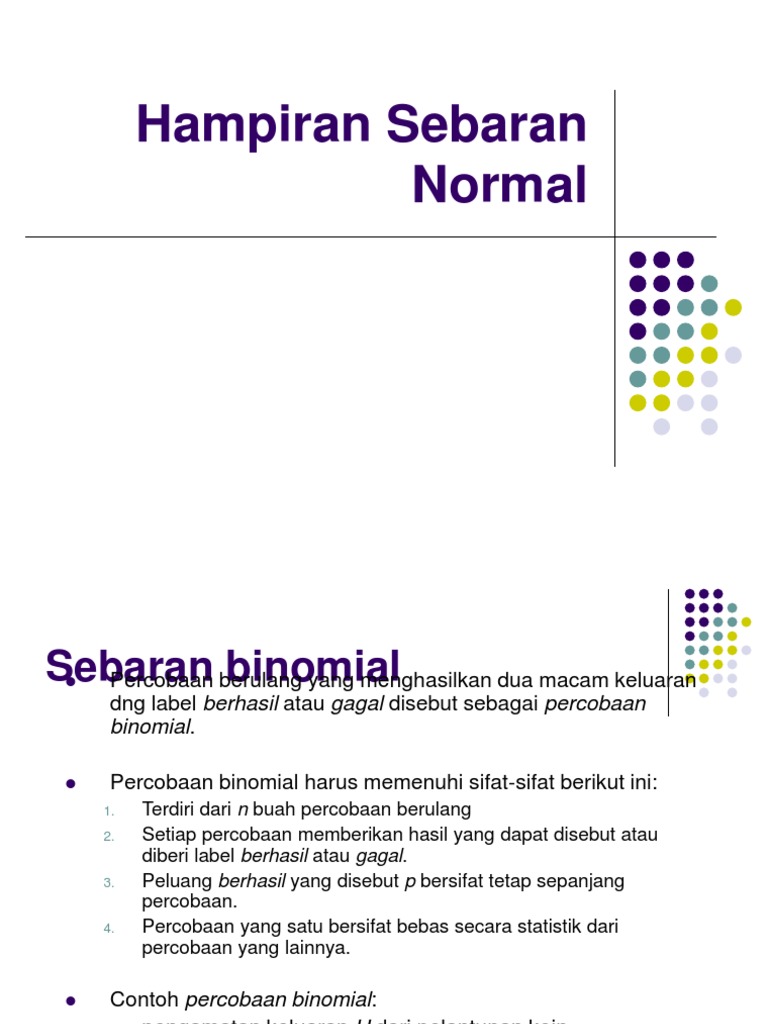 Hampiran Sebaran Binomial dan Normal | PDF