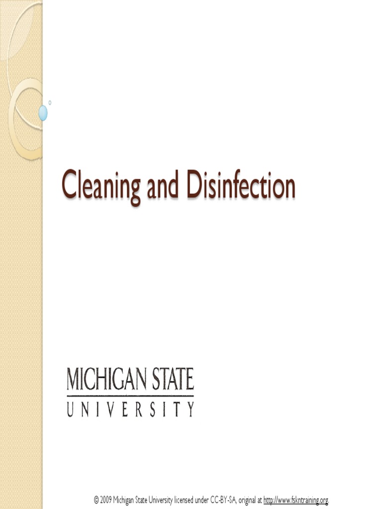 Cleaning And Disinfection Pdf Pdf Disinfectant Chlorine