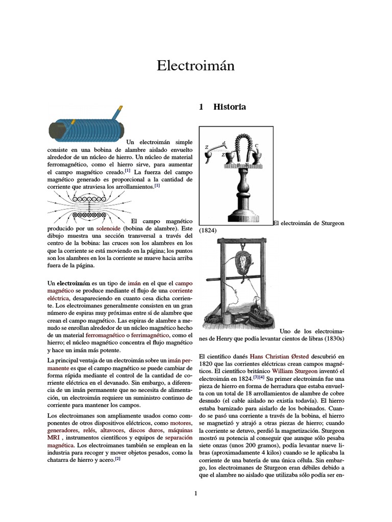 Electroimán Wiki | PDF | Magnetismo | Ciencias fisicas