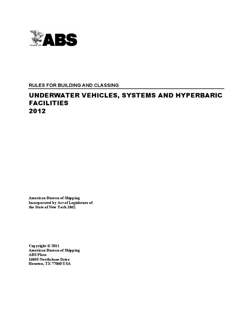 Abs Rules | PDF | Underwater Diving | Mechanical Engineering