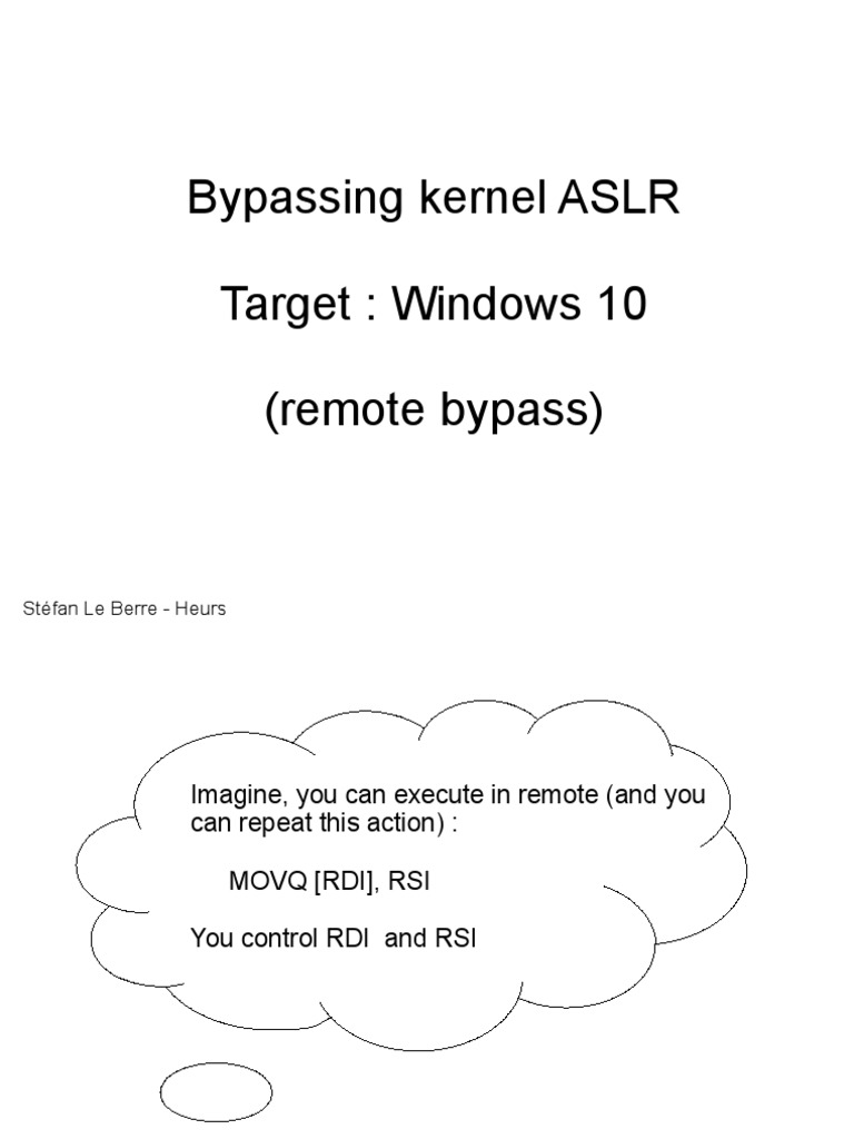 Bypassing ASLR in Windows 10 | PDF | Computer Data | Computer Hardware
