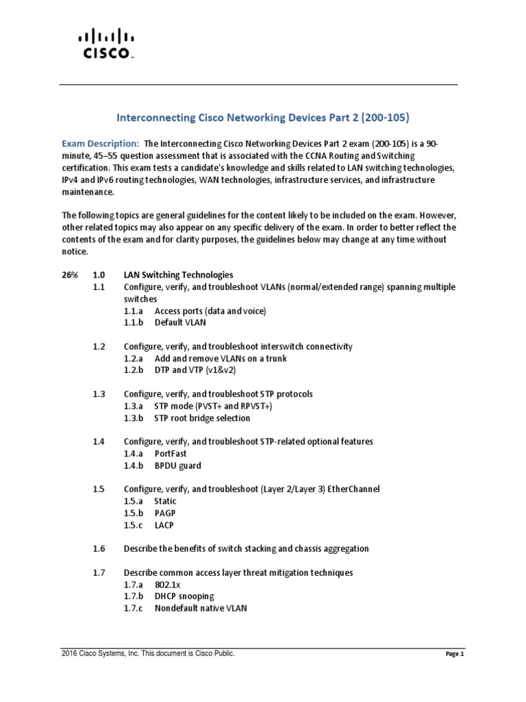 CCNA 200-105-Icnd2-V3 | PDF | Cisco Certifications | Virtual Private ...