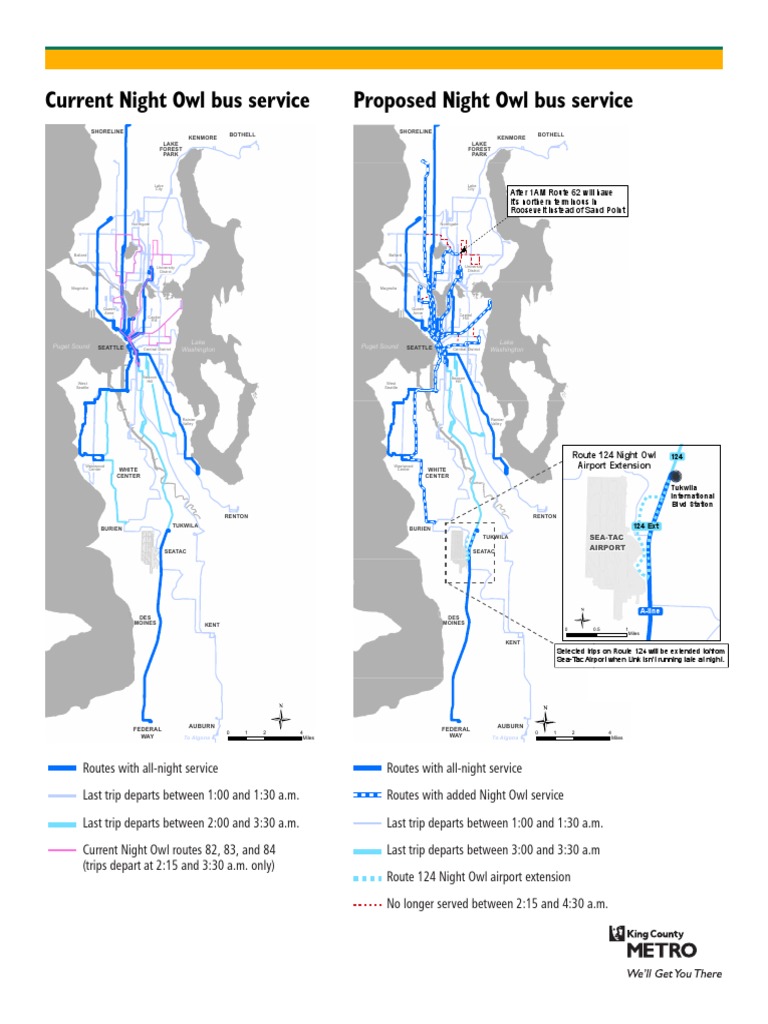 Current Night Owl Bus Service Proposed Night Owl Bus Service | PDF ...