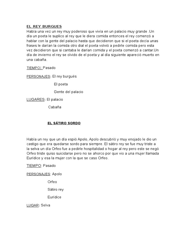 El Rey Burgues | PDF | Orfeo | Hadas