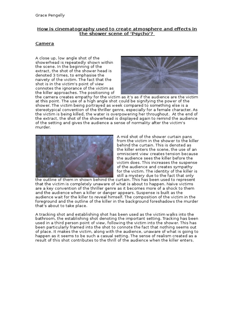 'Psycho' Shower Scene Analysis | PDF | Thriller (Genre) | Narration