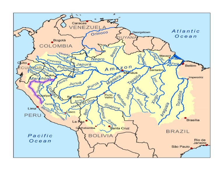 Mapa Del Rio Amazonas Total | PDF