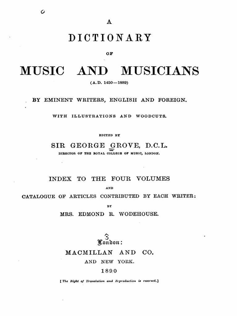 (1450-1889) A Dictionary of Music and Musicians - Index (1890) PDF | PDF