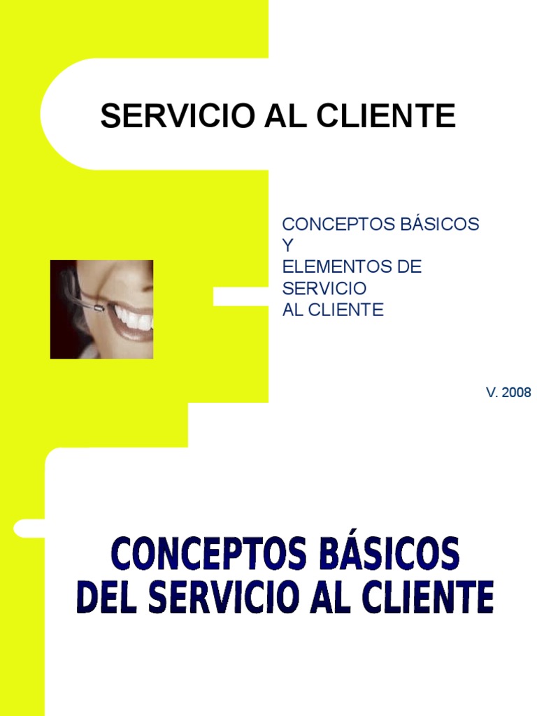 2 Conceptos Básicos y Elementos de Servicio Al Cliente | PDF | Cliente ...