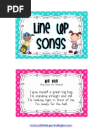 Kids' Line Up Chants and Songs | PDF