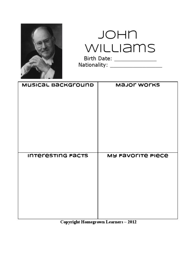 John Williams Notebook | PDF