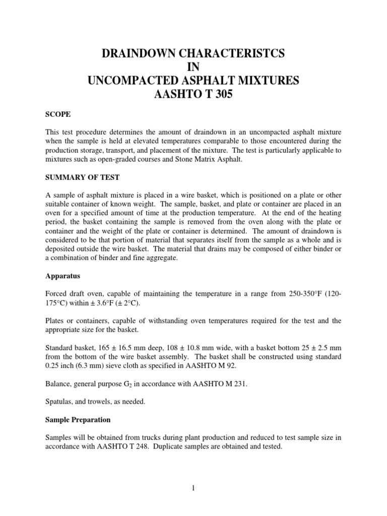 Aashto t305 | PDF | Asphalt | Building Engineering