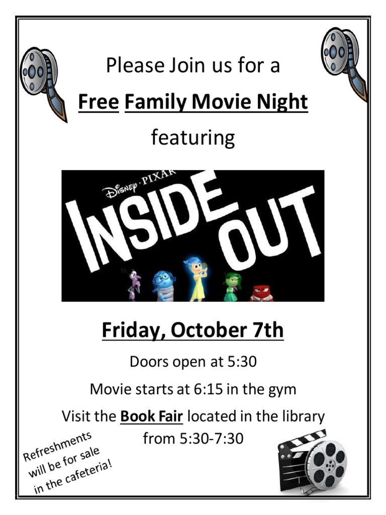 Pto Movie Night Inside Out 10 7 16 | PDF