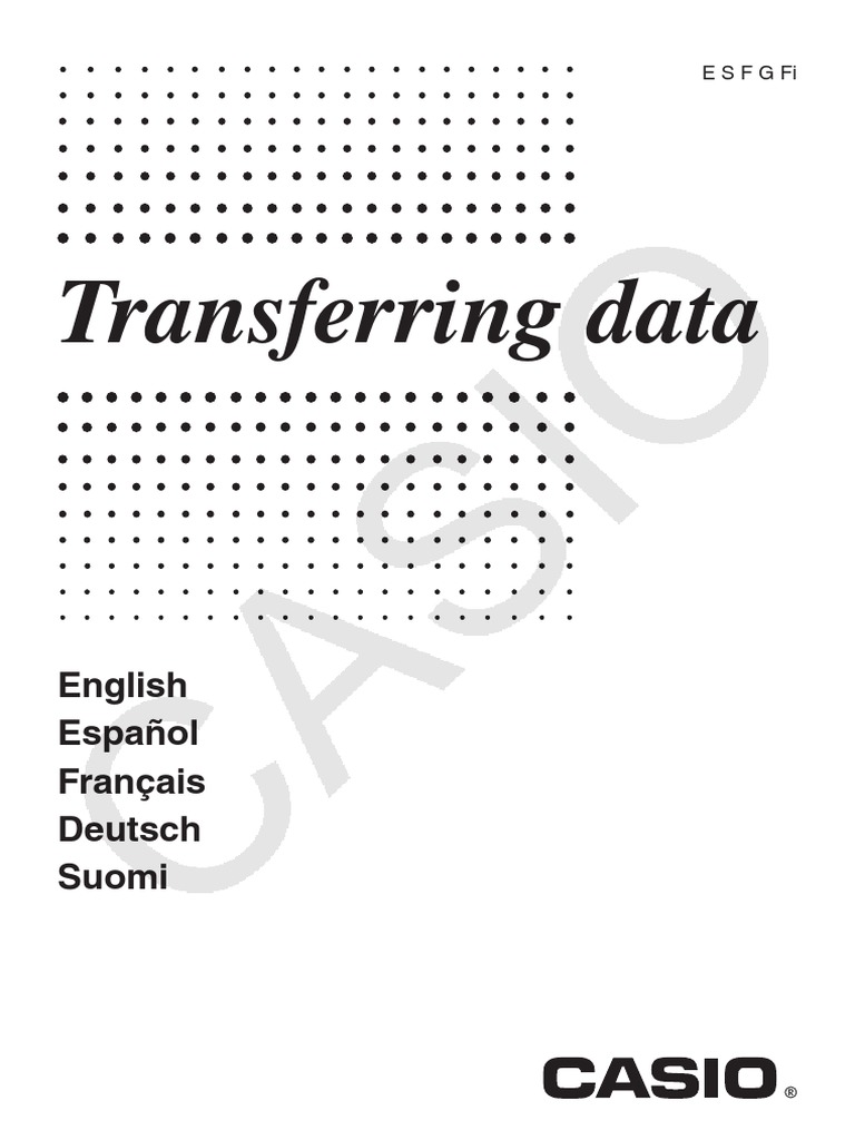 ClassPad Data Transfer Guide | PDF | Technology & Engineering