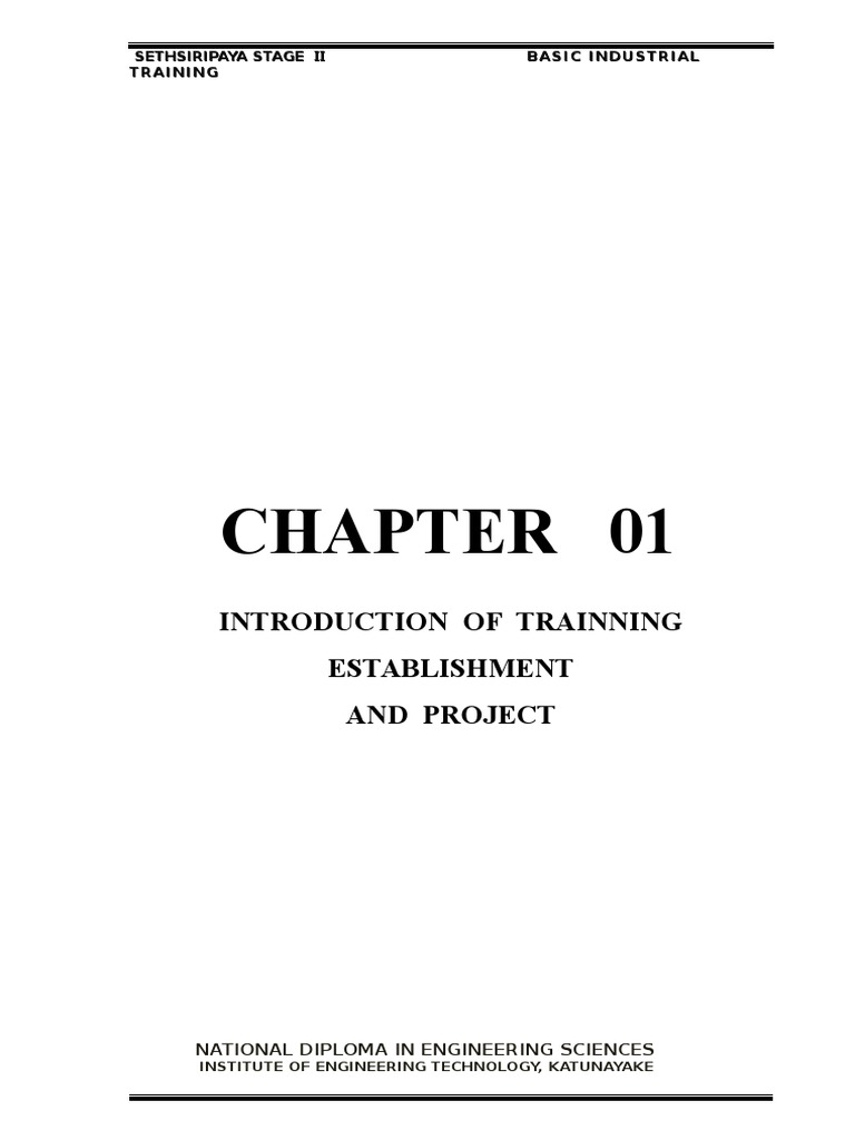 Introduction of Trainning Establishment and Project: Sethsiripaya Stage ...